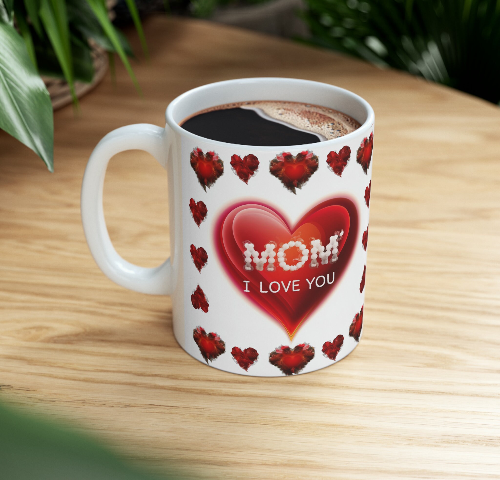 Mom Mug,mom I Love You Mug,colorful Heart Mug,baby Shower, Mother's Day ...