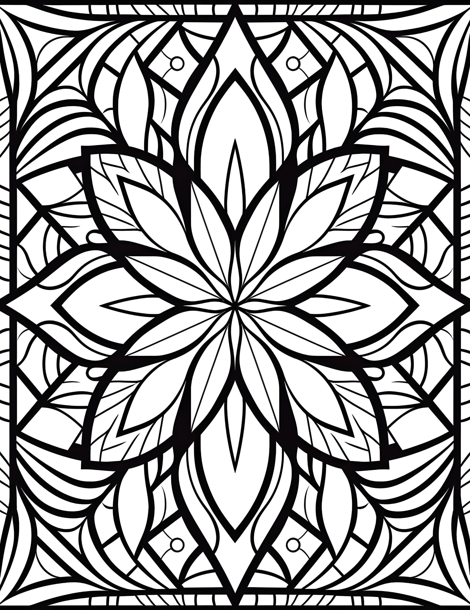 Mandala and Symmetrical Coloring Pages: Intricate Patterns - Adult ...