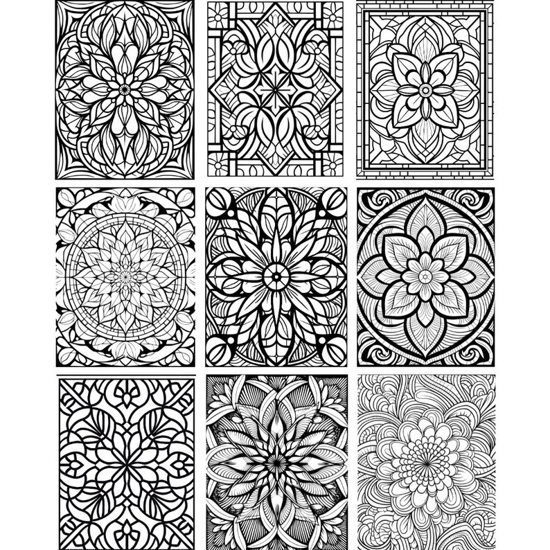 Mandala and Symmetrical Coloring Pages: Intricate Patterns - Adult ...