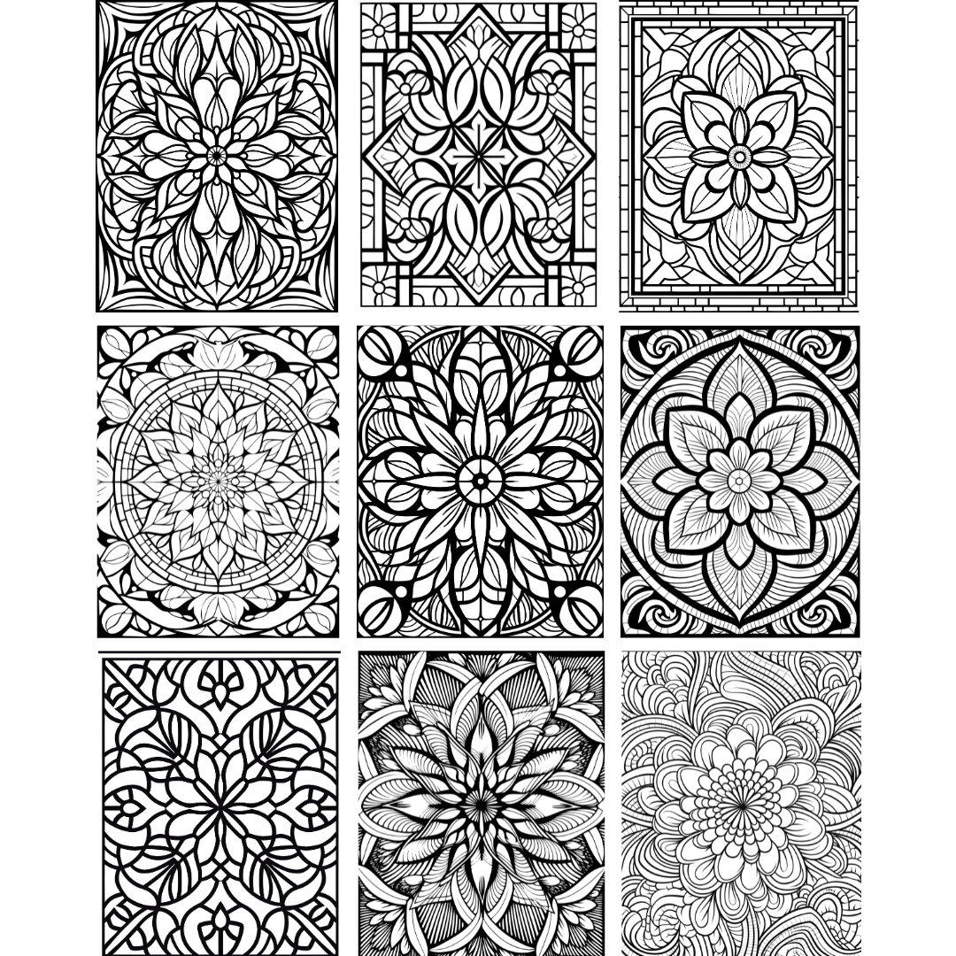 Mandala and Symmetrical Coloring Pages: Intricate Patterns Adult ...