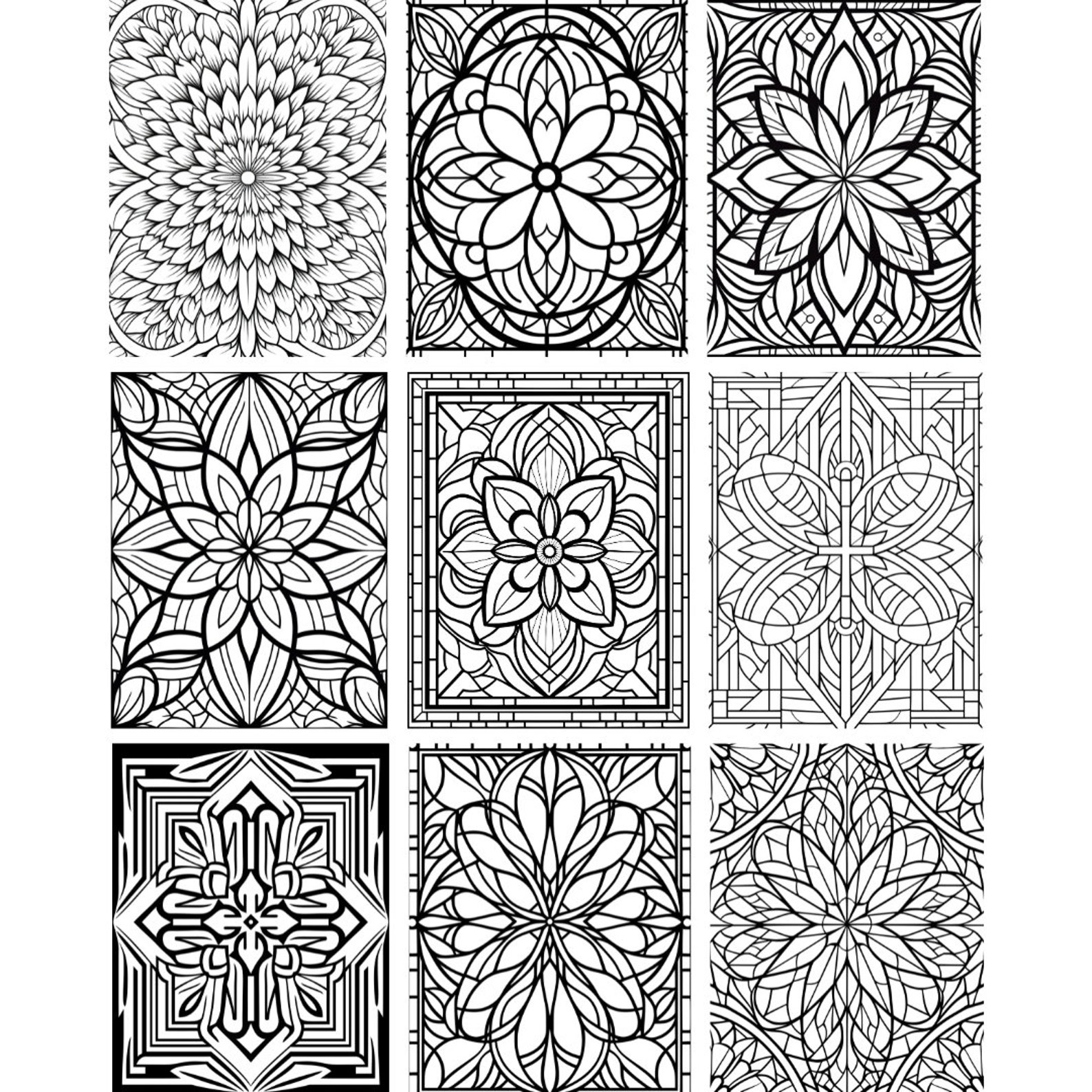Mandala and Symmetrical Coloring Pages: Intricate Patterns - Adult ...