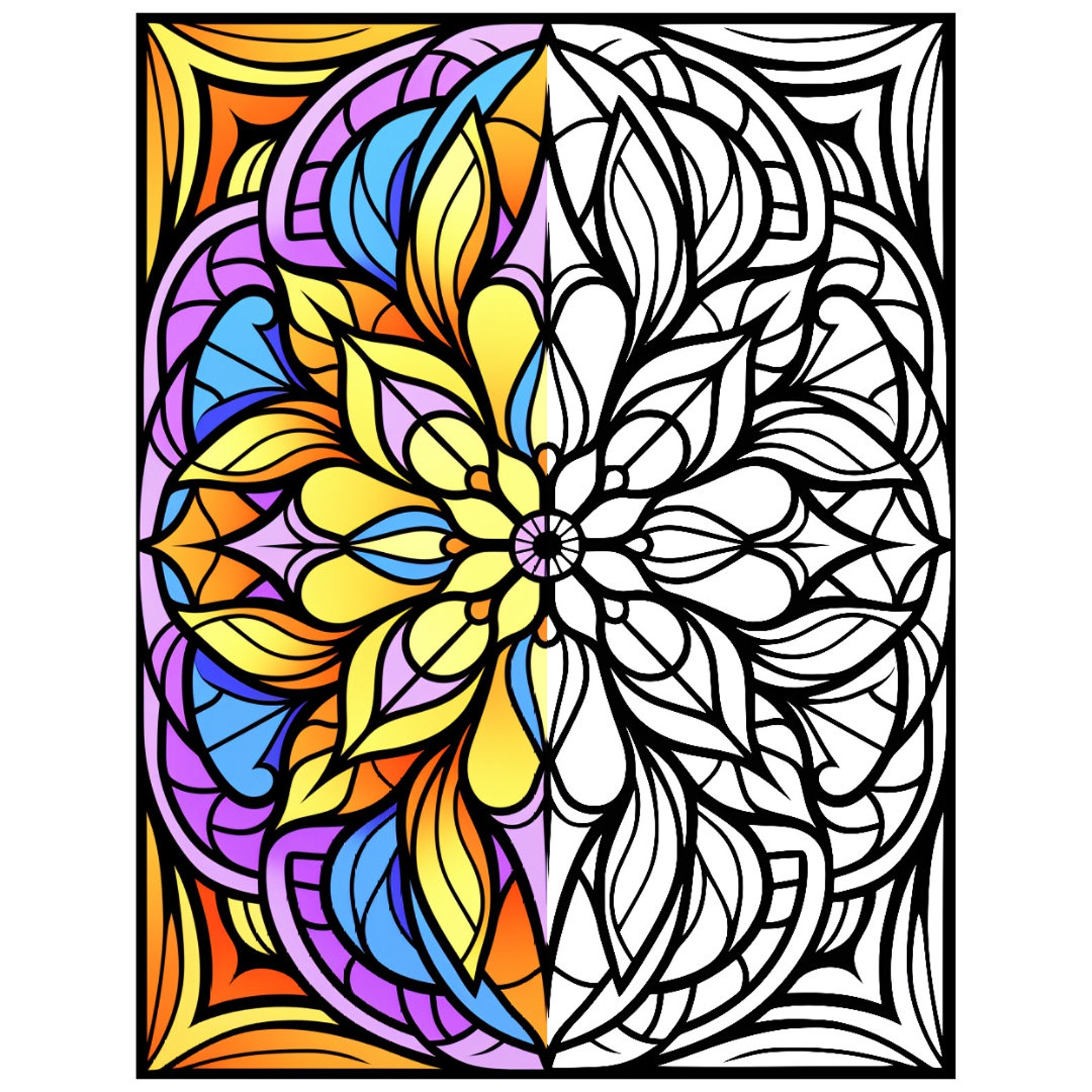 Mandala and Symmetrical Coloring Pages: Intricate Patterns - Adult ...