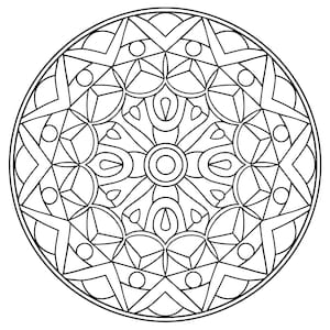 Uniquely Simple Mandalas - Coloring Pages for Relaxation - Anxiety ...