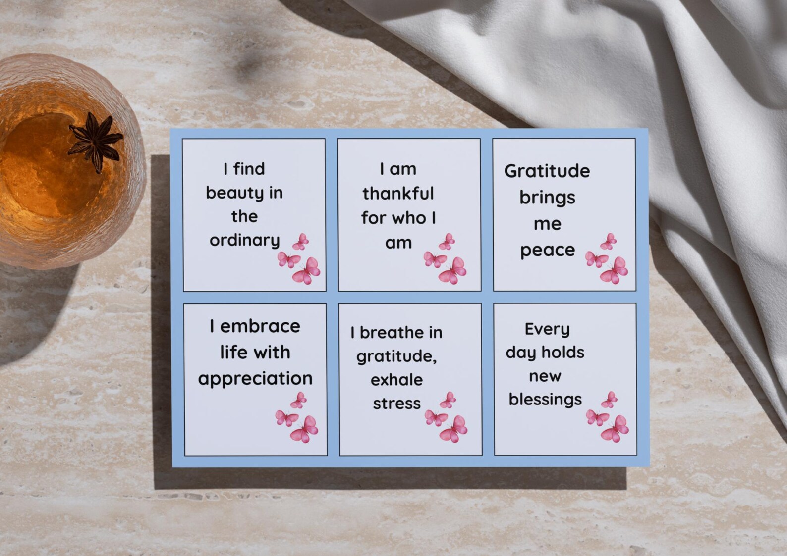 Gratitude Affirmation Cards | 30 Daily Affirmations | Daily Mindfulness ...