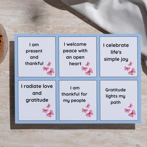 Gratitude Affirmation Cards | 30 Daily Affirmations | Daily Mindfulness ...