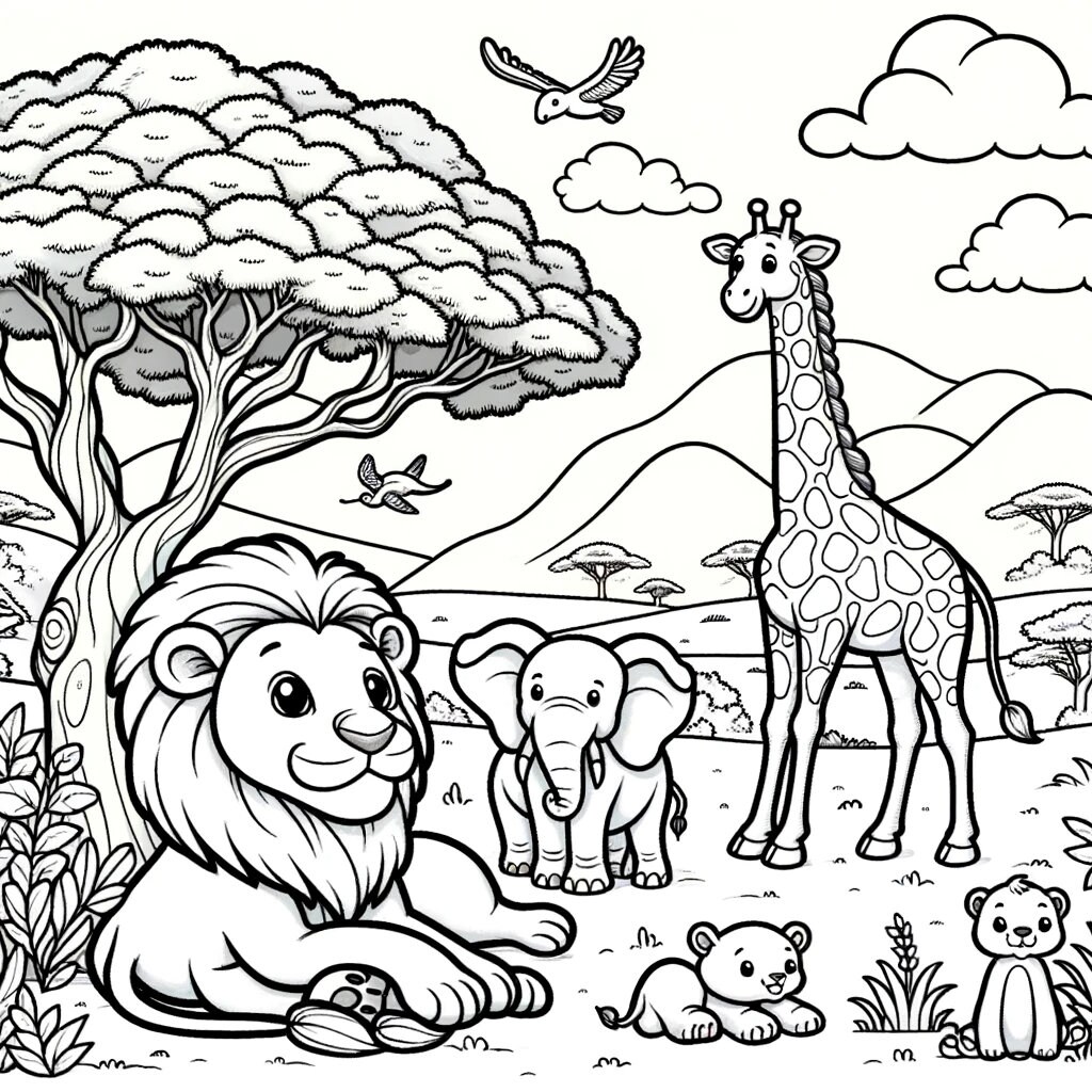Animals of the World. Coloring Pages . - Etsy
