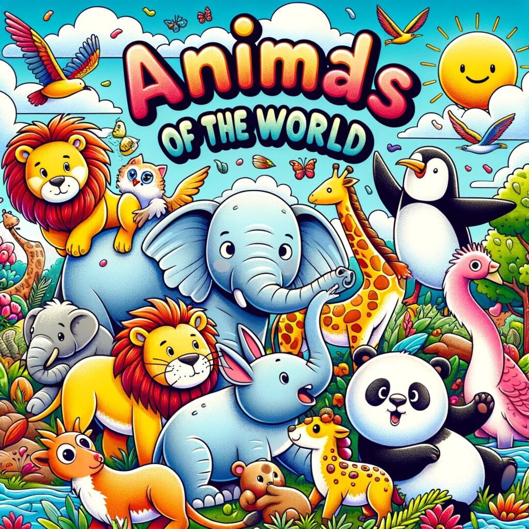 Animals of the World. Coloring Pages . - Etsy