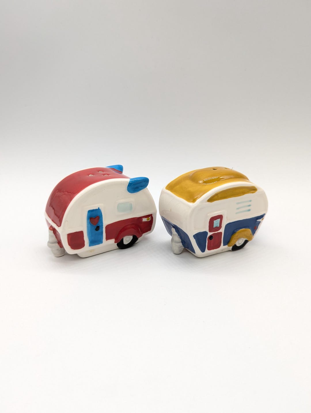 Vintage 1990s Ceramic Holiday Trailer Salt and Pepper Shakers, Retro ...