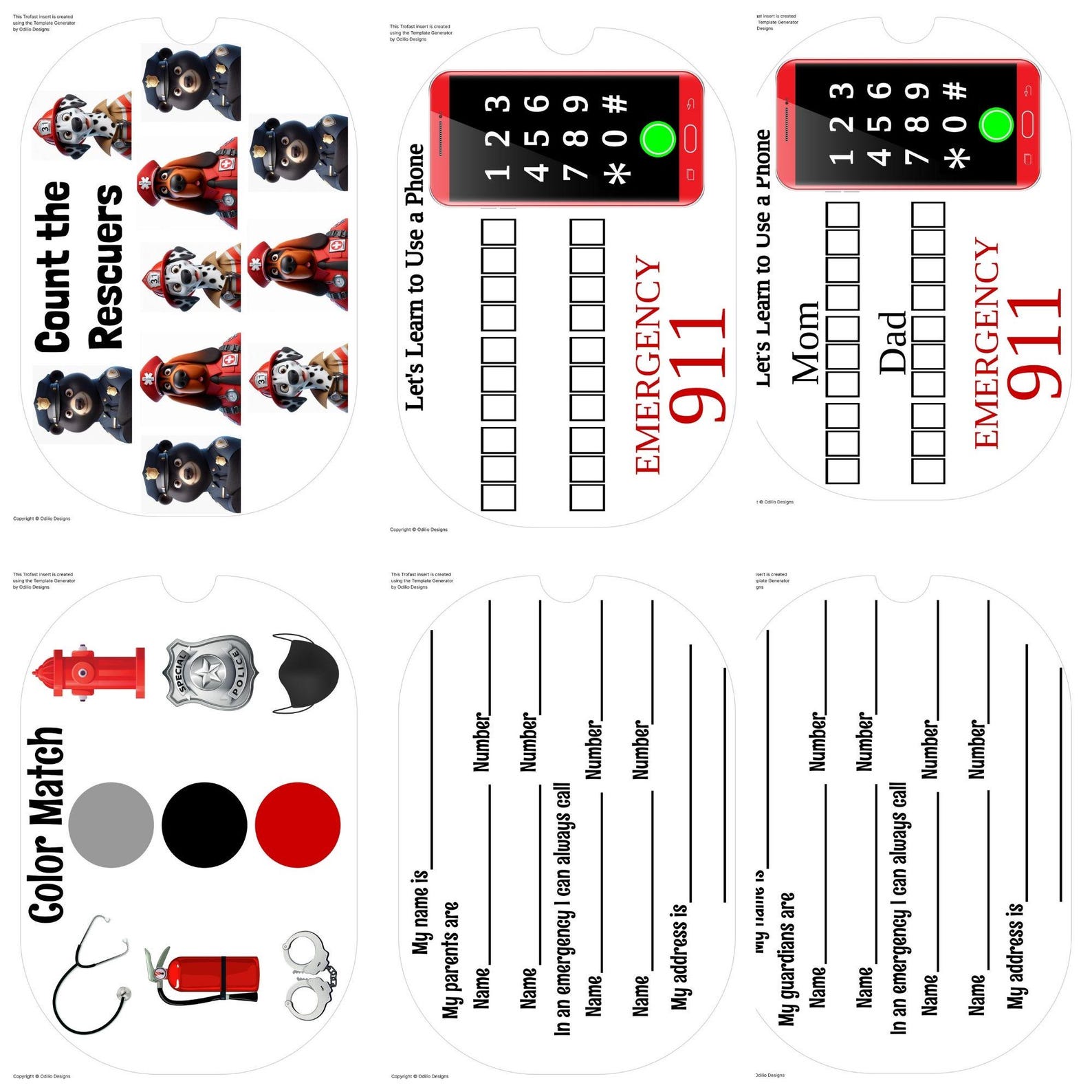 Flisat Trofast Printable First Responders Inserts - Etsy