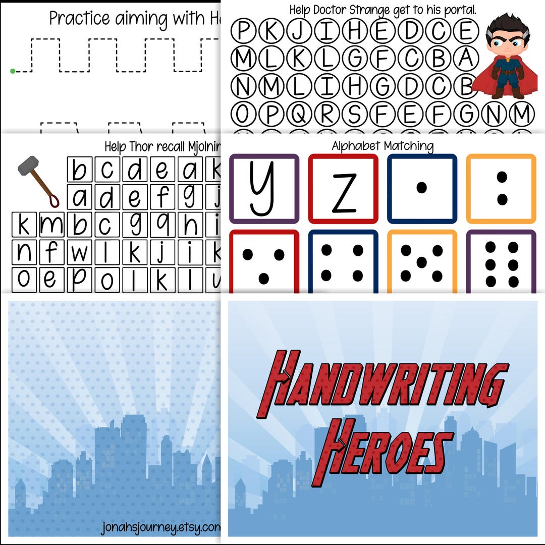 Handwriting Heroes Handwriting Practice Workbook - Etsy