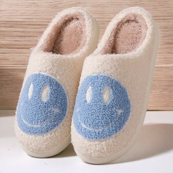 Smiley Face Slippers - Etsy