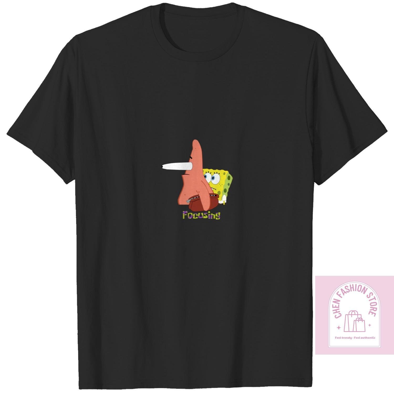 Meme Patrick Star Spongebob Squarepants Shirt Focusing - Etsy