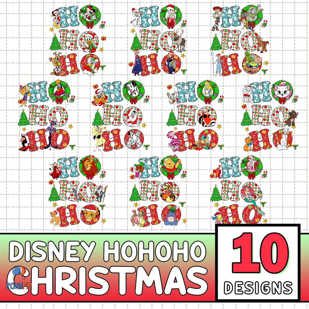 Merry Christmas 10 Png Designs Christmas Friends Vacay - Etsy