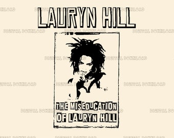 Lauryn Hill Png, Vintage Lauryn Hill Png, Rock Pop Music Png, Gift for ...