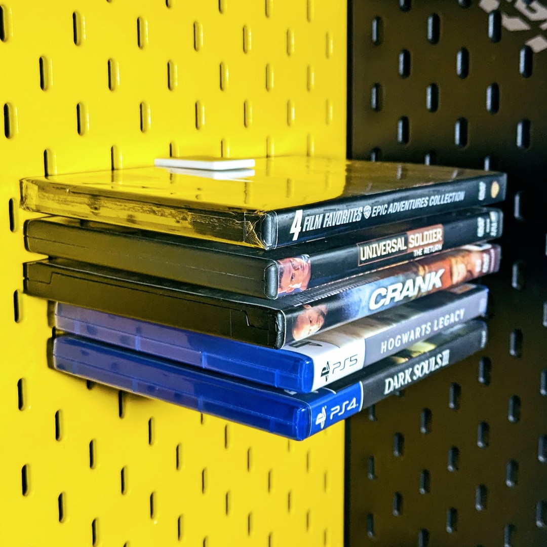 IKEA SKADIS PS5/DVD Disc Case Holder (2-pack) – Holds 5 Cases for ...