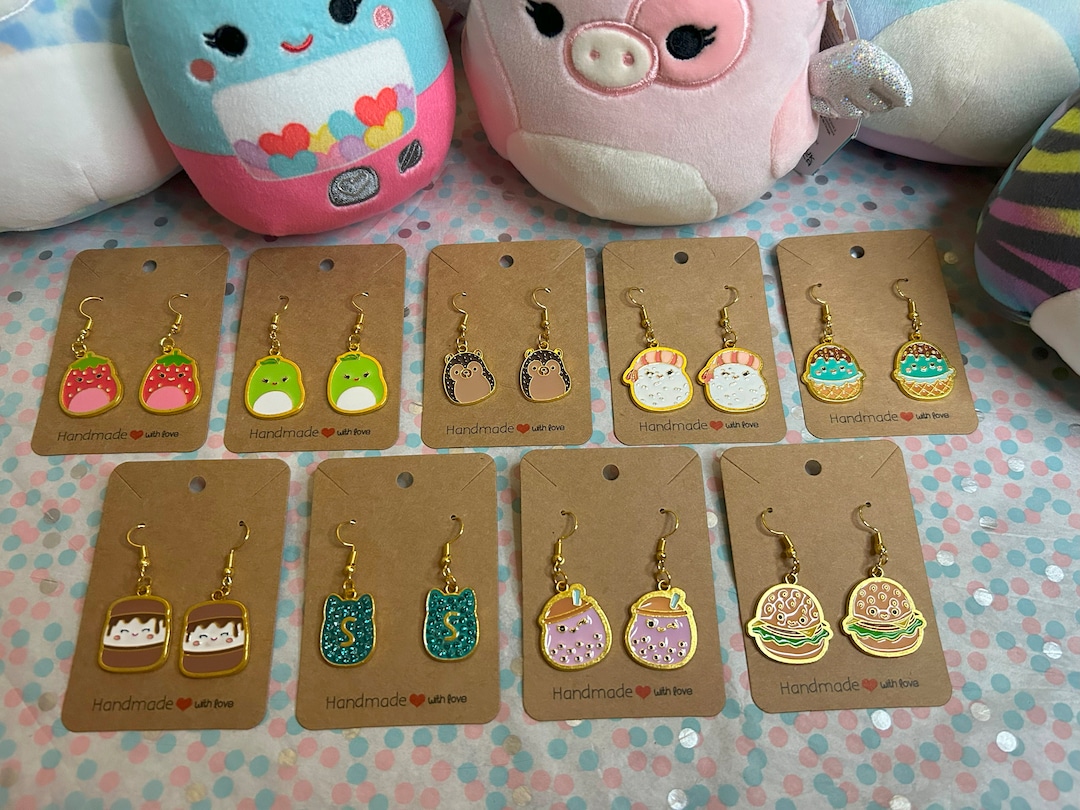 Squishmallow Earrings | Squishmallow Charms | Charm Earrings ...