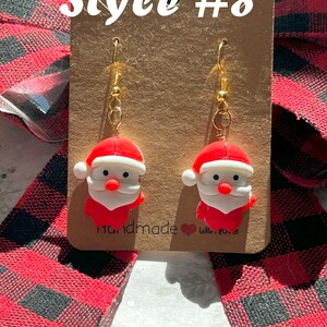 Santa Earrings | Christmas Earrings | Christmas Jewelry | Christmas ...