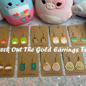 Squishmallow Earrings | Squishmallow Charms | Charm Earrings ...
