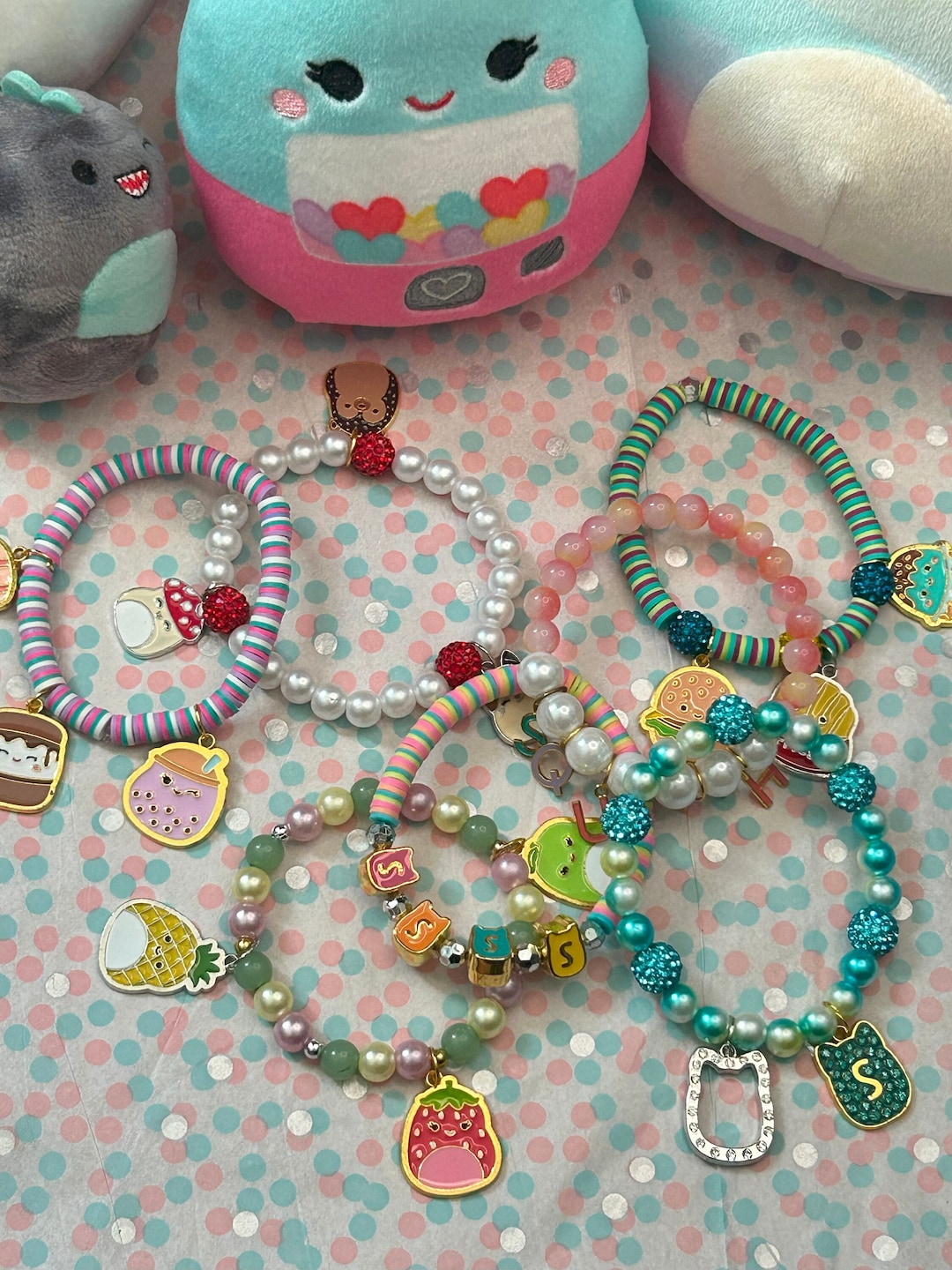 Squishmallow Clay Bead Bracelet | Squishmallow Bracelet | Charm ...