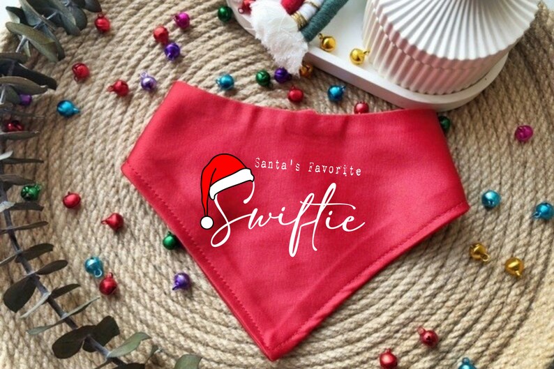 Personalized Santa's Favorite Dog Bandana: Custom Christmas Neckwear - Etsy