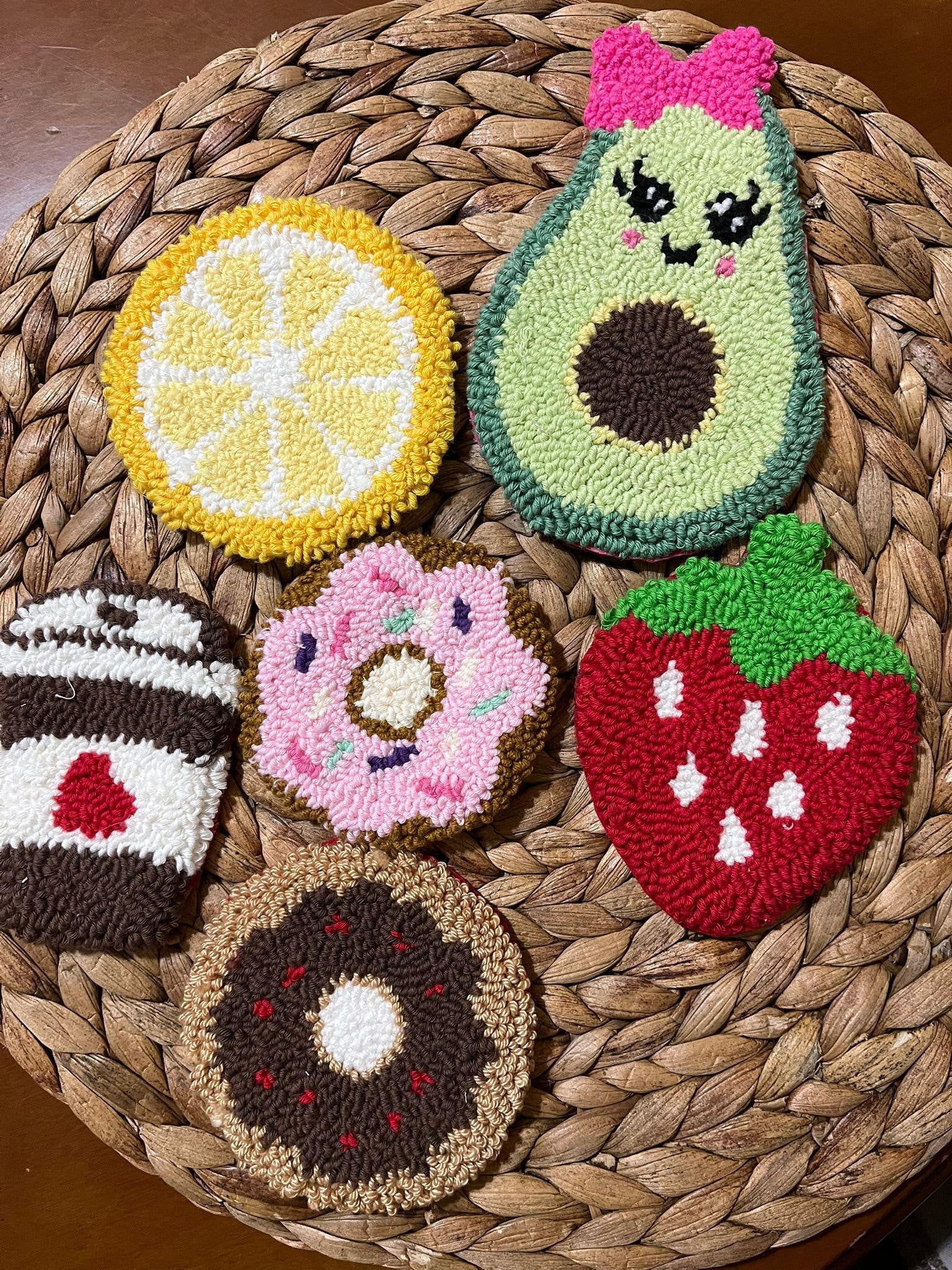 Mug Rug Coaster, Punch Needle Coasters, Punch Needle Mug Rugs ...