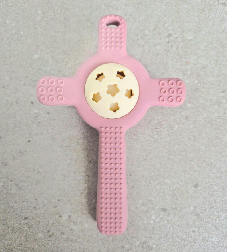 Cross Rattle Teether, Christian Rattle, Baby Teether, Silicone Teether ...