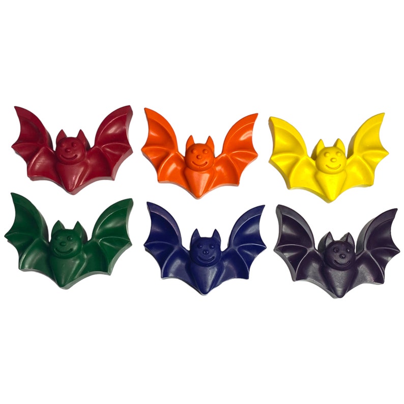 Bats! Halloween Theme Shaped Coloring Crayons - Etsy