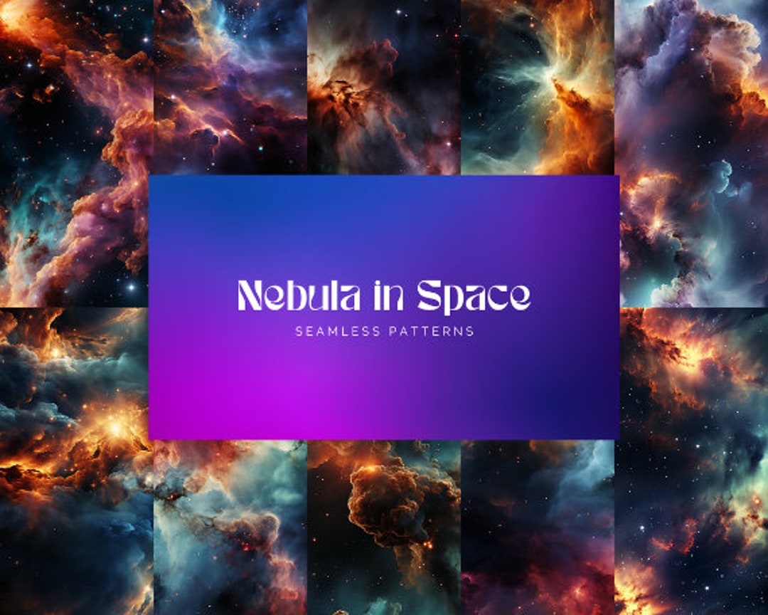 Nebulae in Outer Space Digital Pattern - Etsy