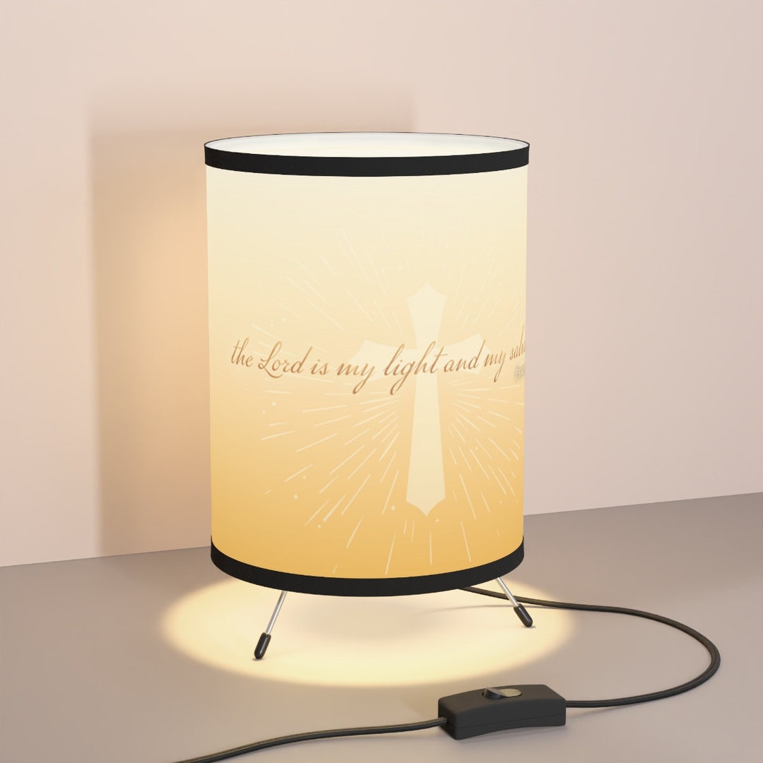 Bible Verse Cross Lamp: "the Lord is My Light" - Etsy