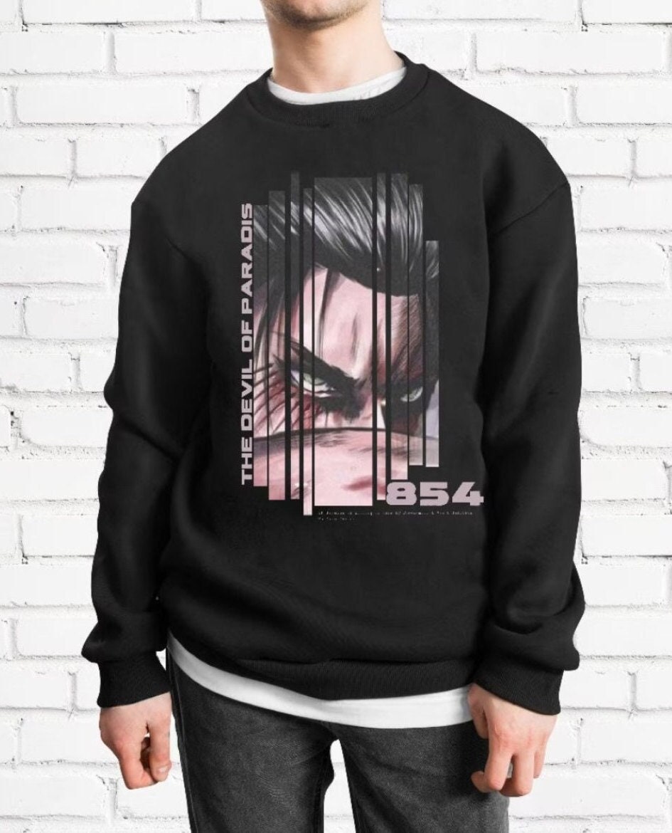 Eren Yeager - the Devil of Paradis Sweatshirt - Attack on Titan ...