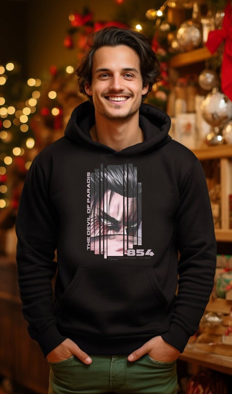 Eren Yeager Devil of Paradis Hoodie Attack on Titan Anime Fan Sweater ...