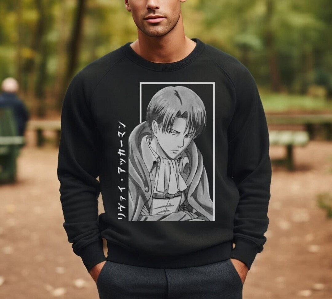 Levi Ackerman Sweater Japanese Written Name - Attack on Titan Anime Fan ...