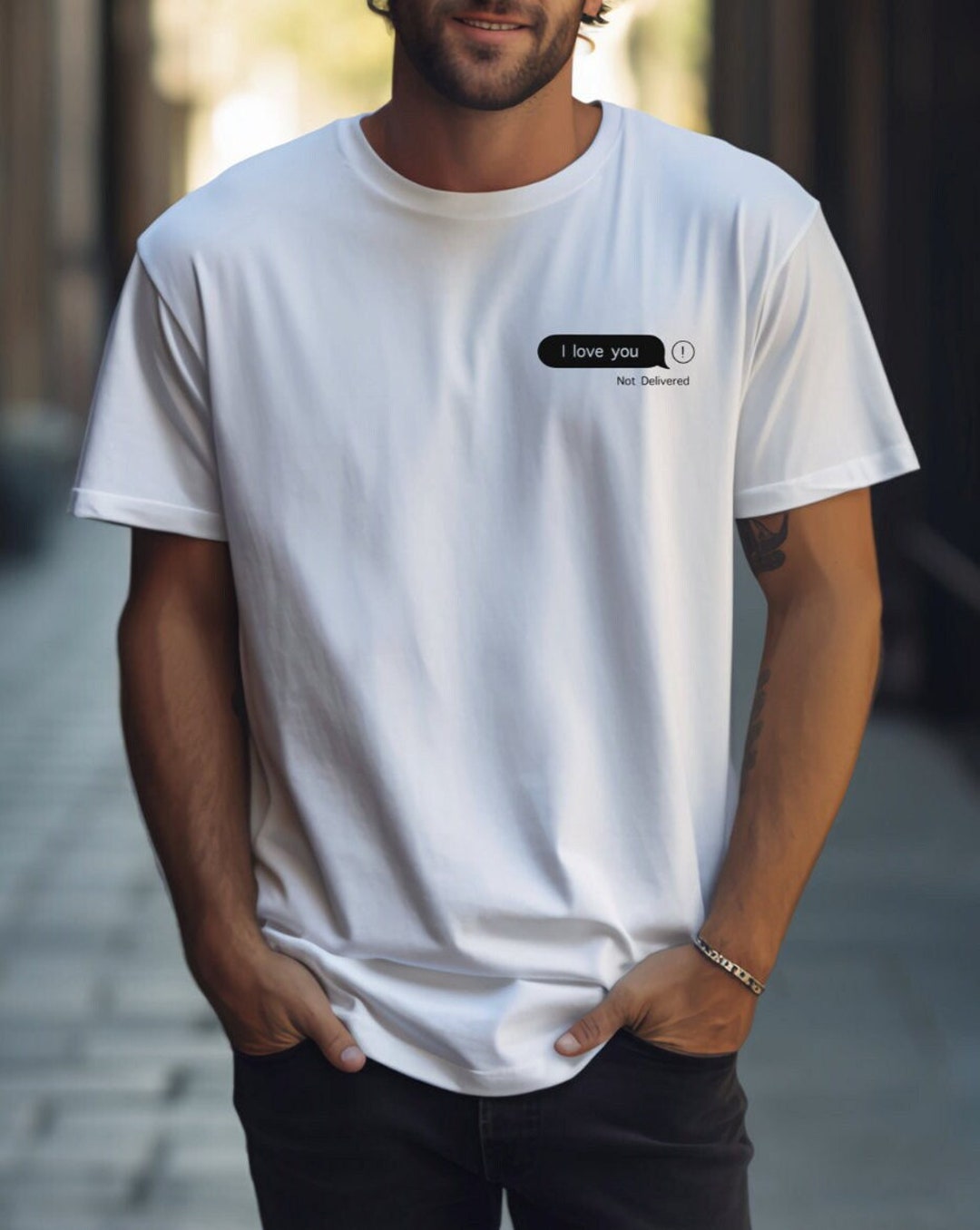 I Love You Text Bubble, Undelivered Message Shirt - Never Sent Love ...