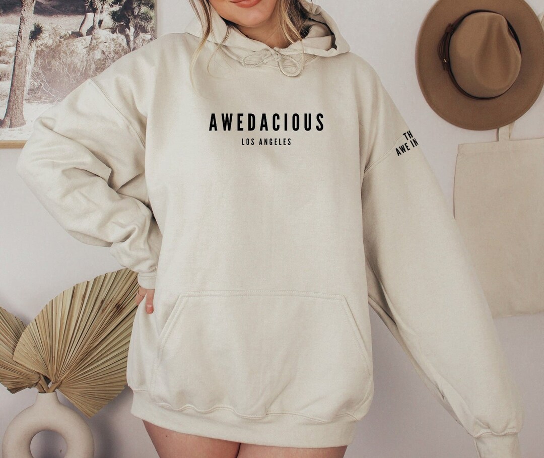 Awedwear Streetwear "awedacious Los Angeles" Hoodie With "the Awe in ...