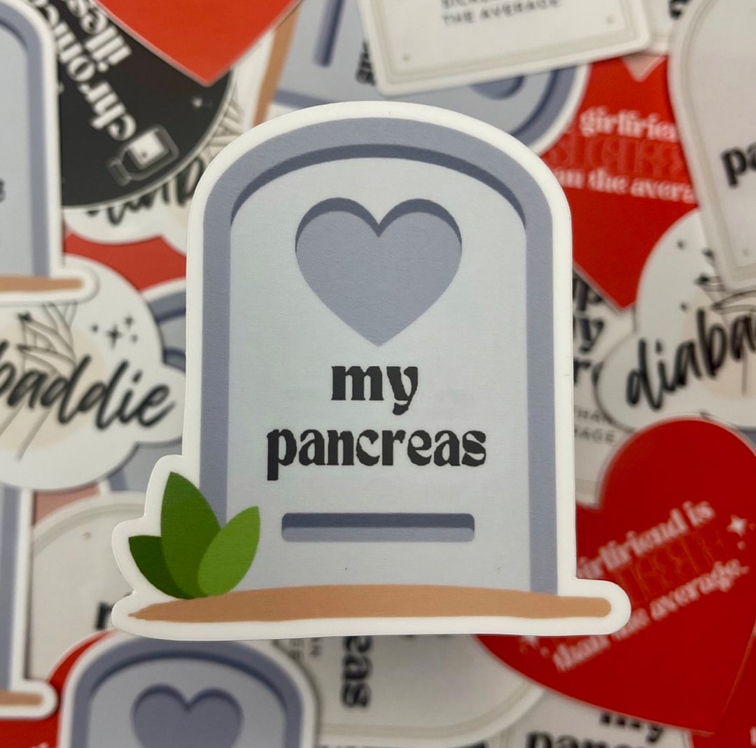 My Pancreas Gravestone Sticker / Type 1 Diabetes Sticker / Type 1 ...