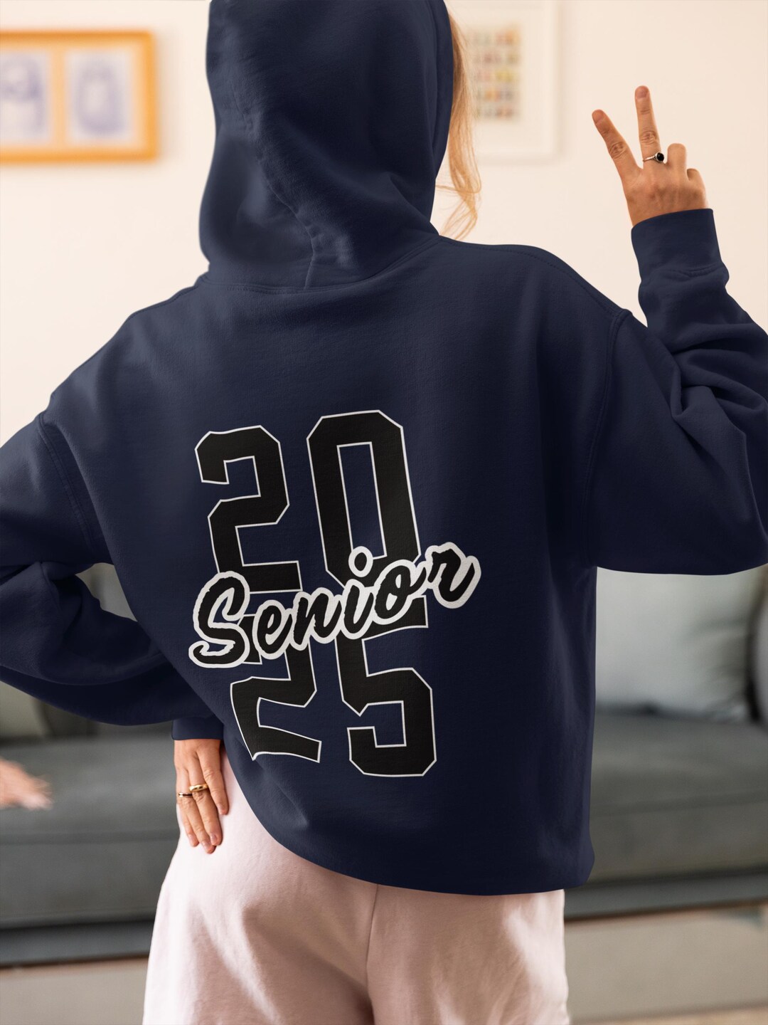 Front and Back Custom Senior Class 2025 Hoodie, High School Pullover ...