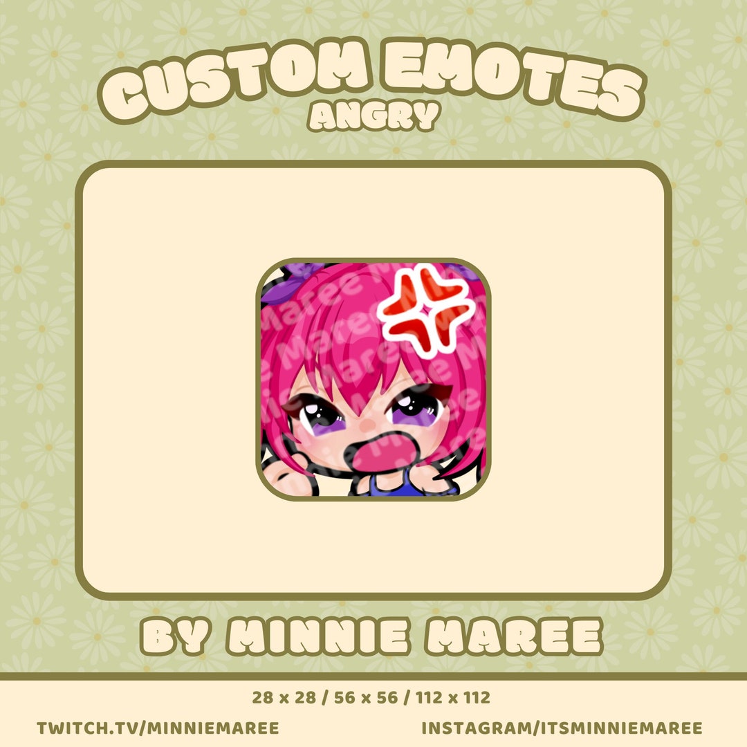 Angry Custom Emote for Twitch - Etsy