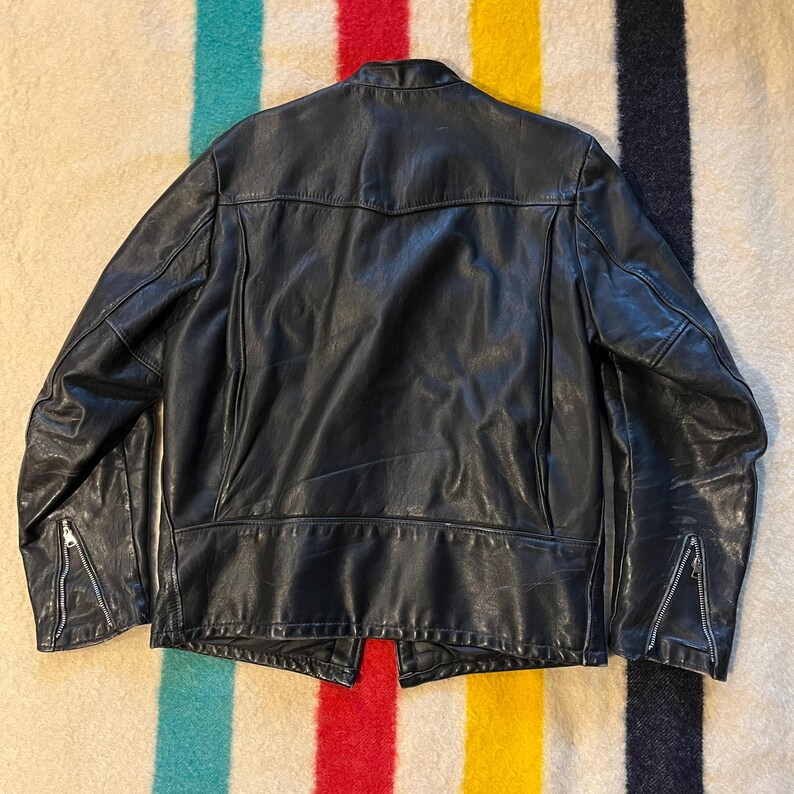 Schott Perfecto Leather Cafe Racer Moto Motorcycle Jacket - Etsy