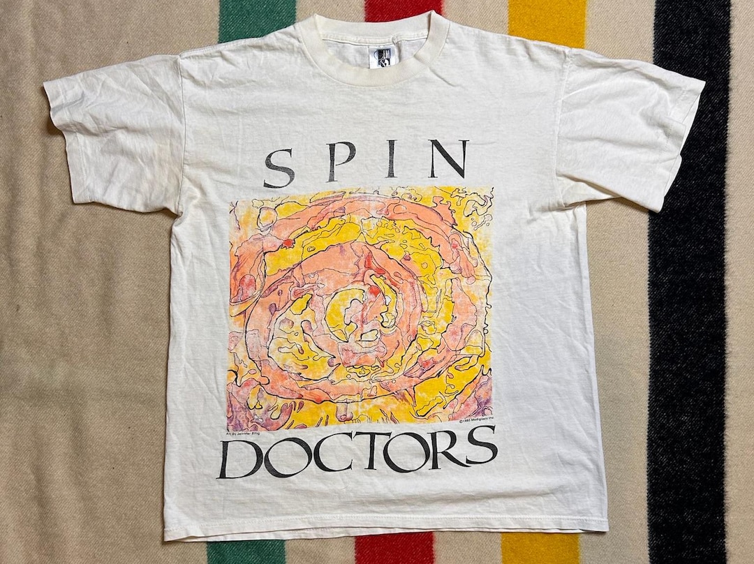 Vintage 90s Spin Doctors Tour T Shirt 1993 Rock Band Alternative Art ...