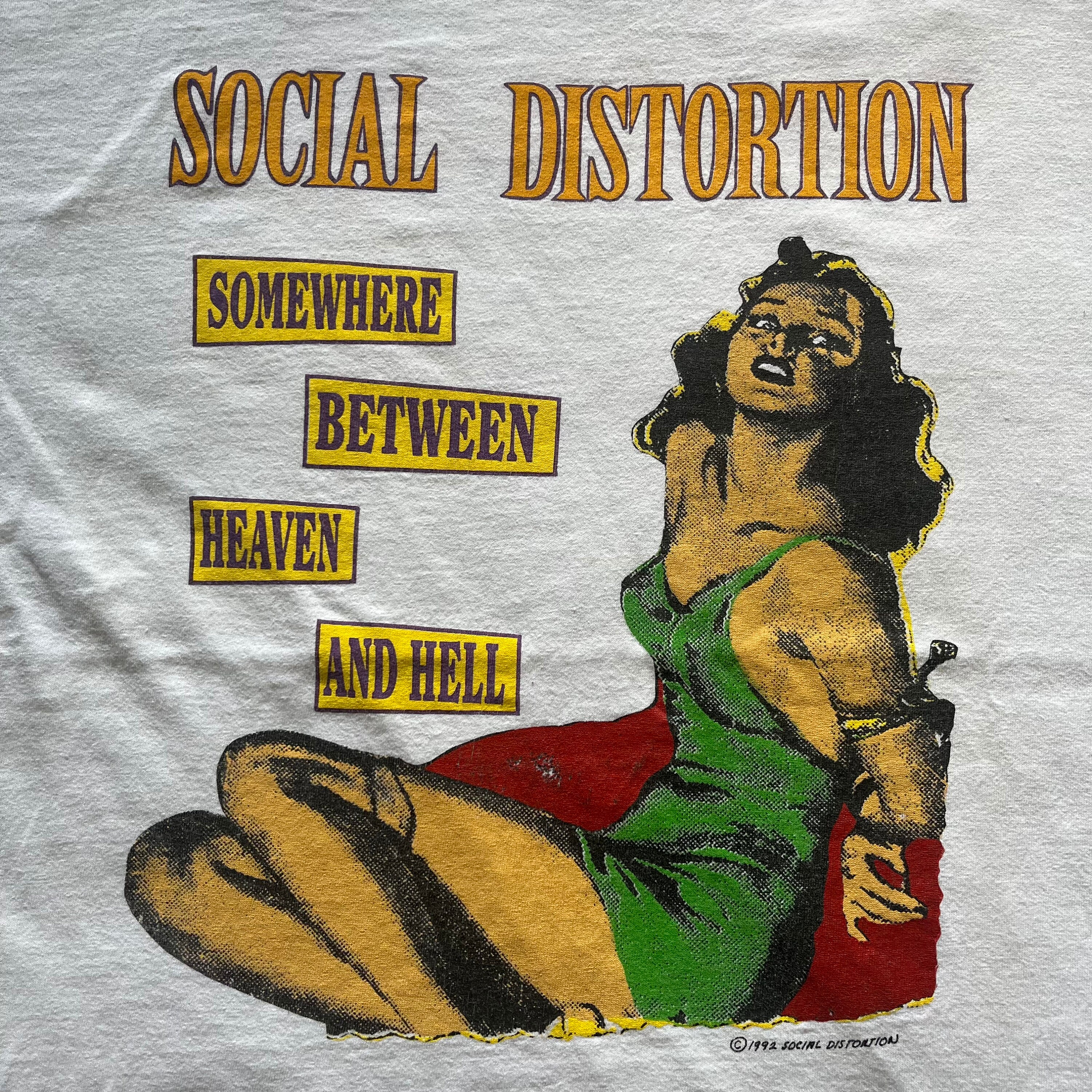 1992 Social Distortion Rare Vintage Band T Tee Shirt 90s Bad 1992 Social Distortion Rare Vintage Band T Tee Shirt 90s Bad