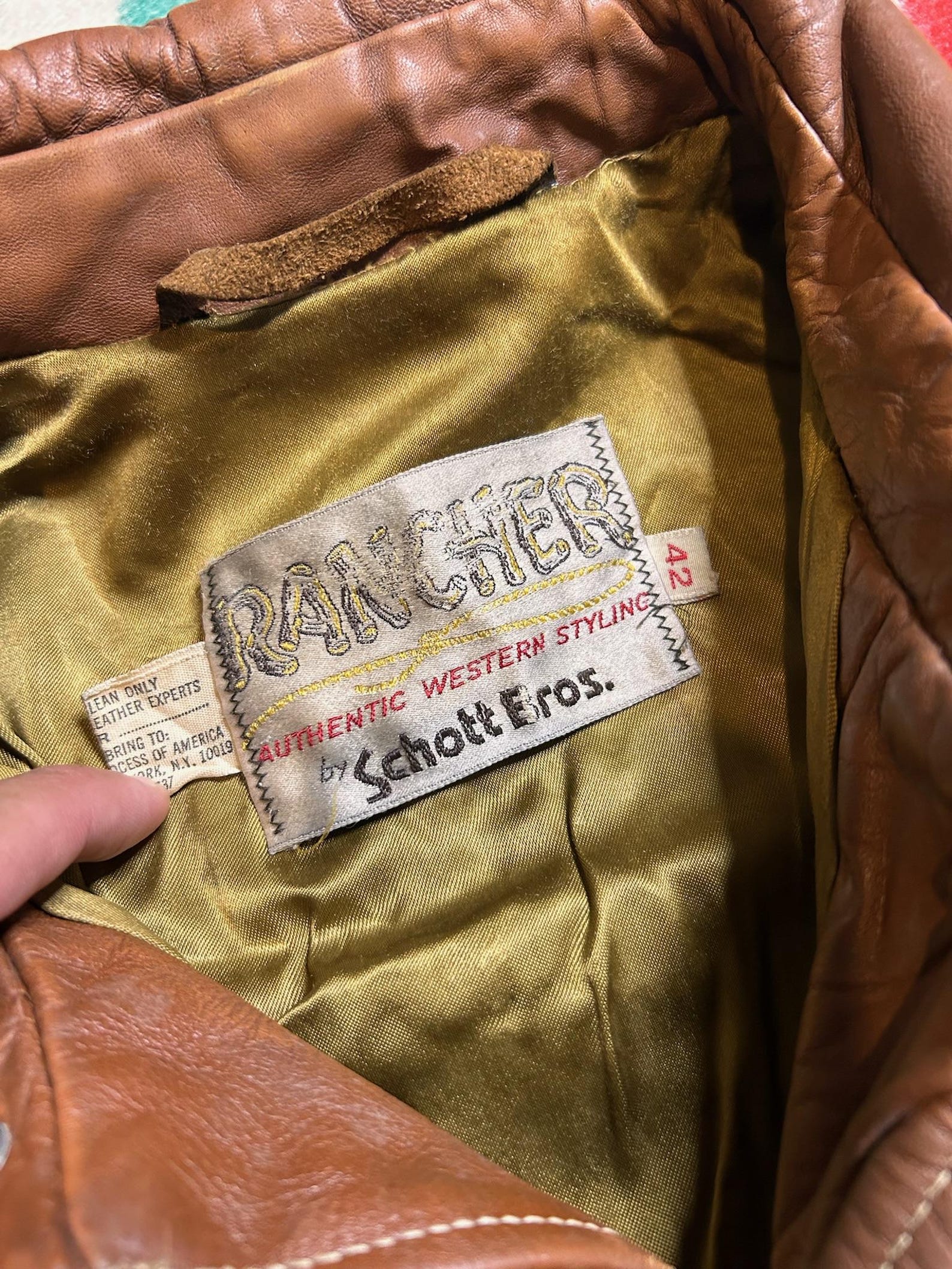 1960s 1970s Schott Bros Rancher Western Cowboy Leather Suede Jacket ...