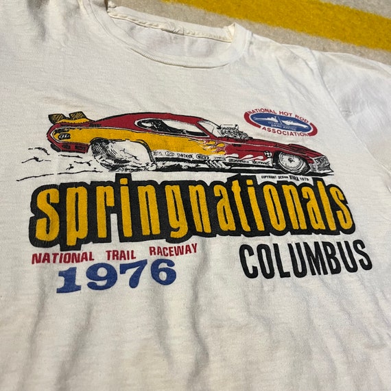 1970s Distressed NHRA Columbus Hot Rod Drag Racing Ca… - Gem