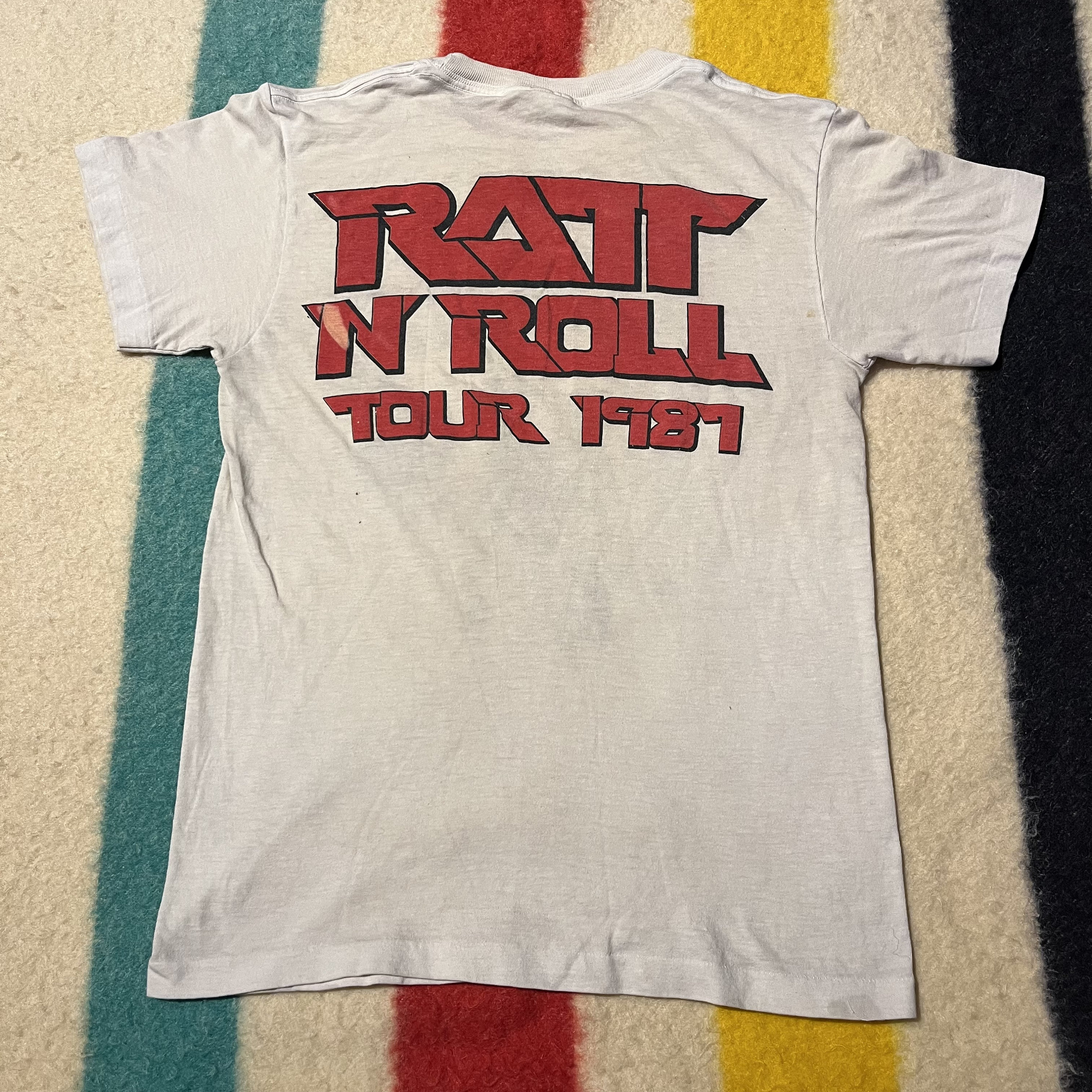 1987 Ratt Band Tour Tee Shirt Glam Metal Rock Sexy Girl 1987 Ratt Band Tour Tee Shirt Glam Metal Rock Sexy Girl