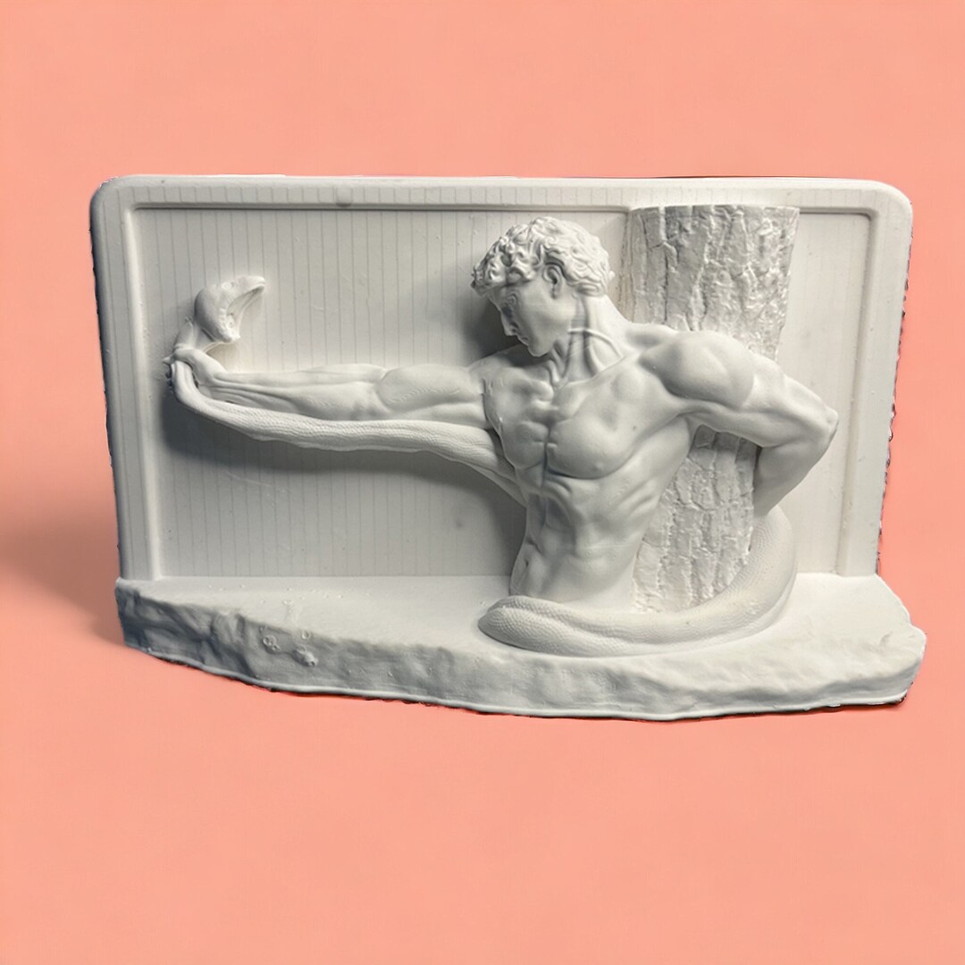 Roman Mythology David Battle Snake Plaster Statue European Art ...