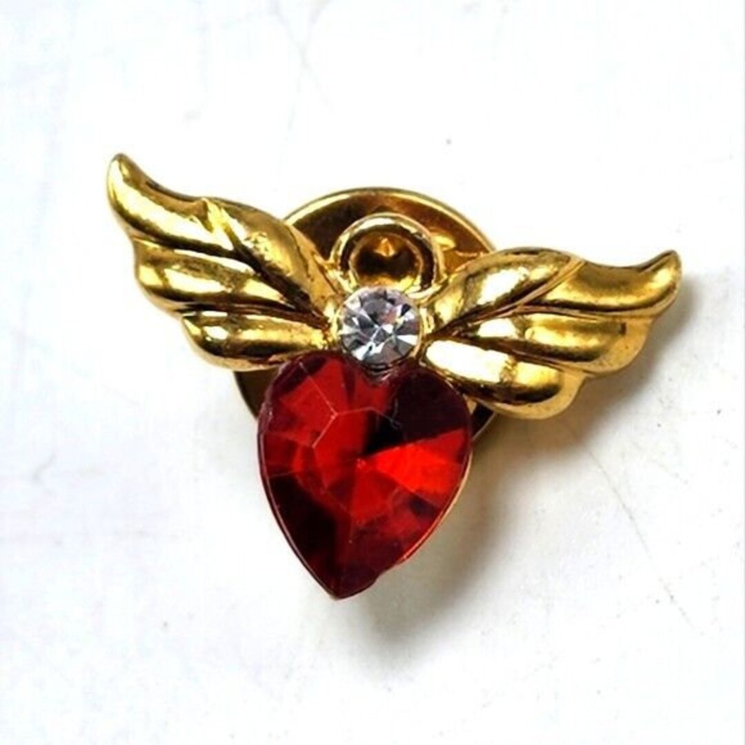 Signed Avon 2002 Tiny Angel Birthstone Pin Ruby May Lapel Pin Brooch ...