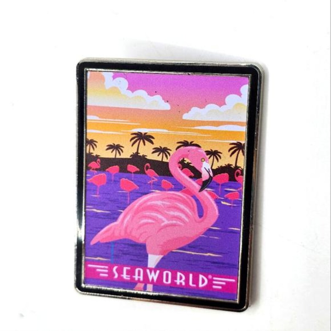 2022 Seaworld Pin Trading Flamingo Poster Series Lapel Pin Member ...