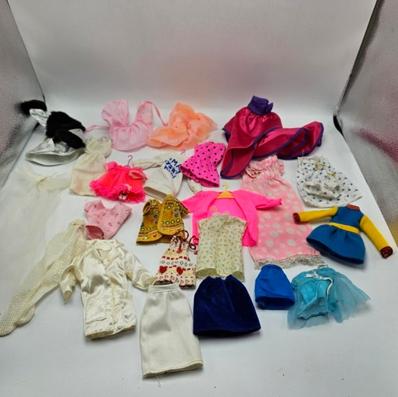 Huge Vintage Lot of Barbie Clothes Shoes Dolls Cases Jem Doll Misc ...
