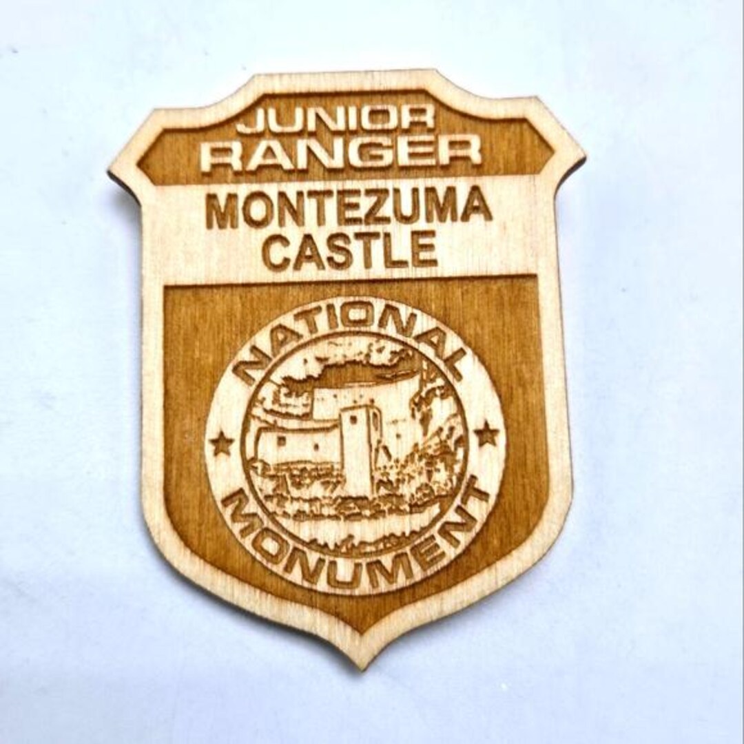 Junior Ranger Wood Montezuma Castle Lapel Pin Arizona Souvenir Pinback ...