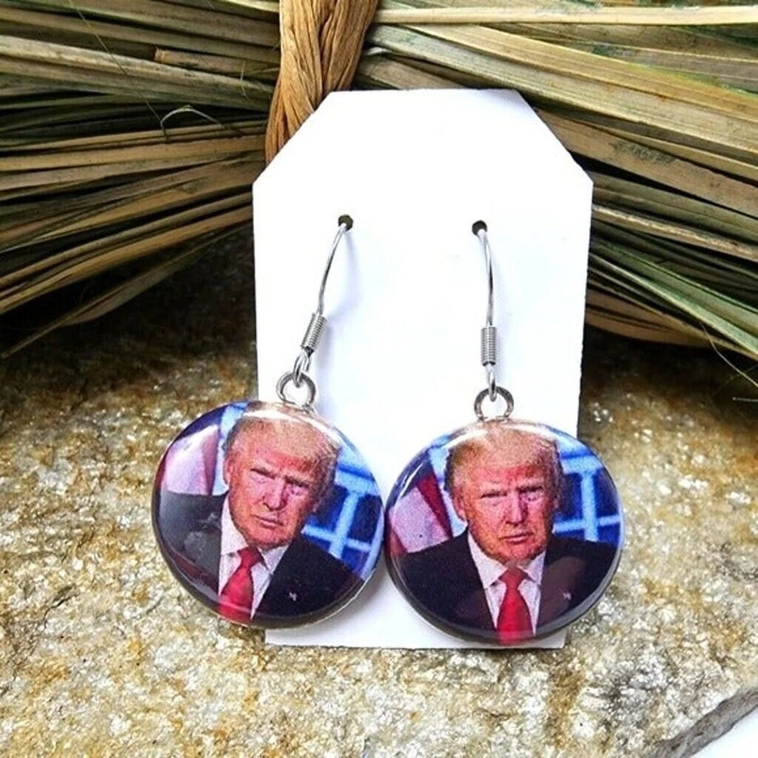 Donald Trump Earrings Republican FJB Political 2024 Dangle Drop Light ...