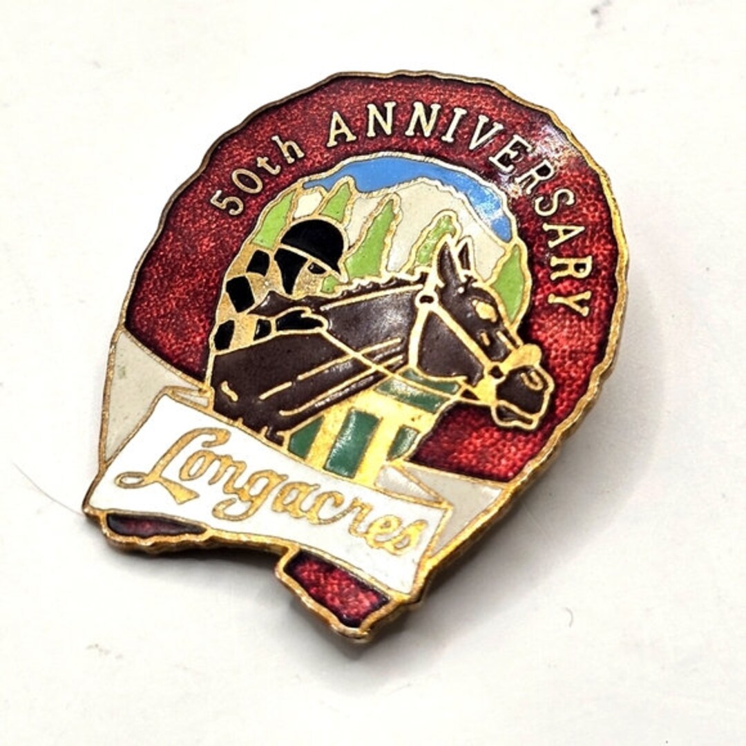 50th Anniversary 1983 Longacres Racetrack Lapel Pin Doo Dah Gold Tone ...